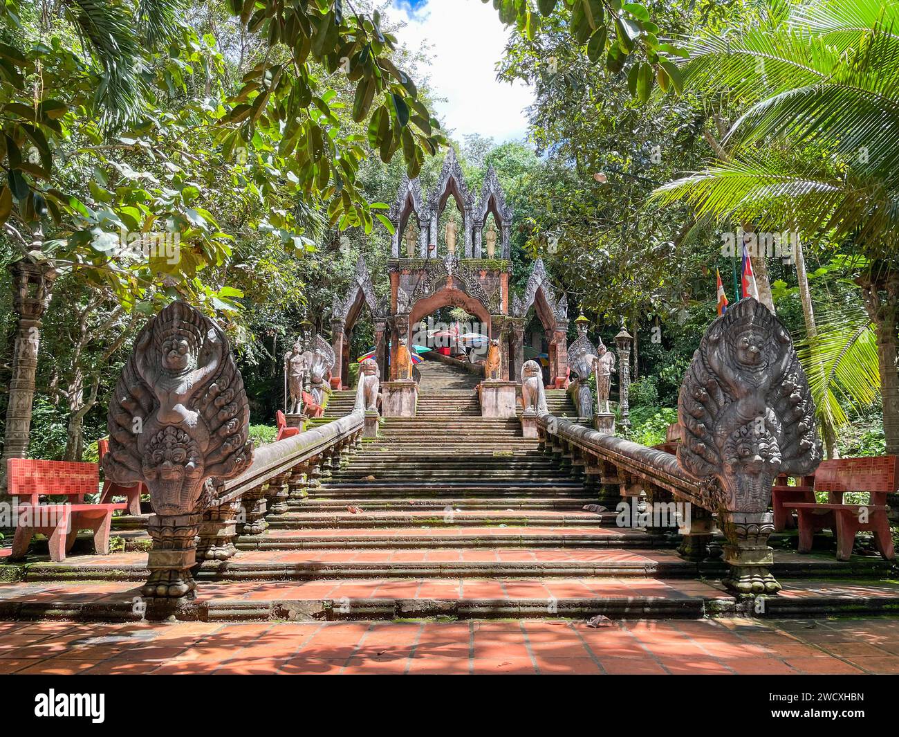 Cambodia, Kulen mountain, local temple Stock Photo - Alamy