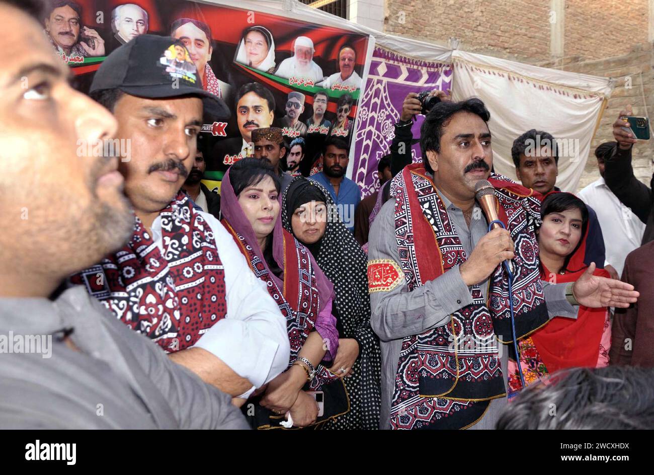Peoples Party (PPP) Candidate for PS-60, Jam Khan Shoro addresses to ...