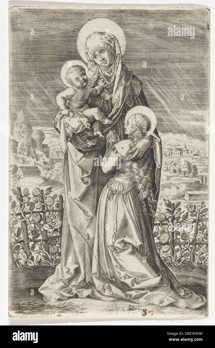 H. Anna, with Mary and has Christ Child, Wierix (possibbly), 1550 ...