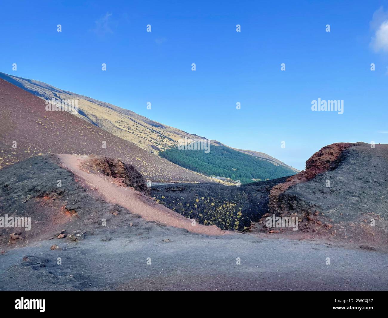 Beautiful road etna volcano hi-res stock photography and images - Alamy