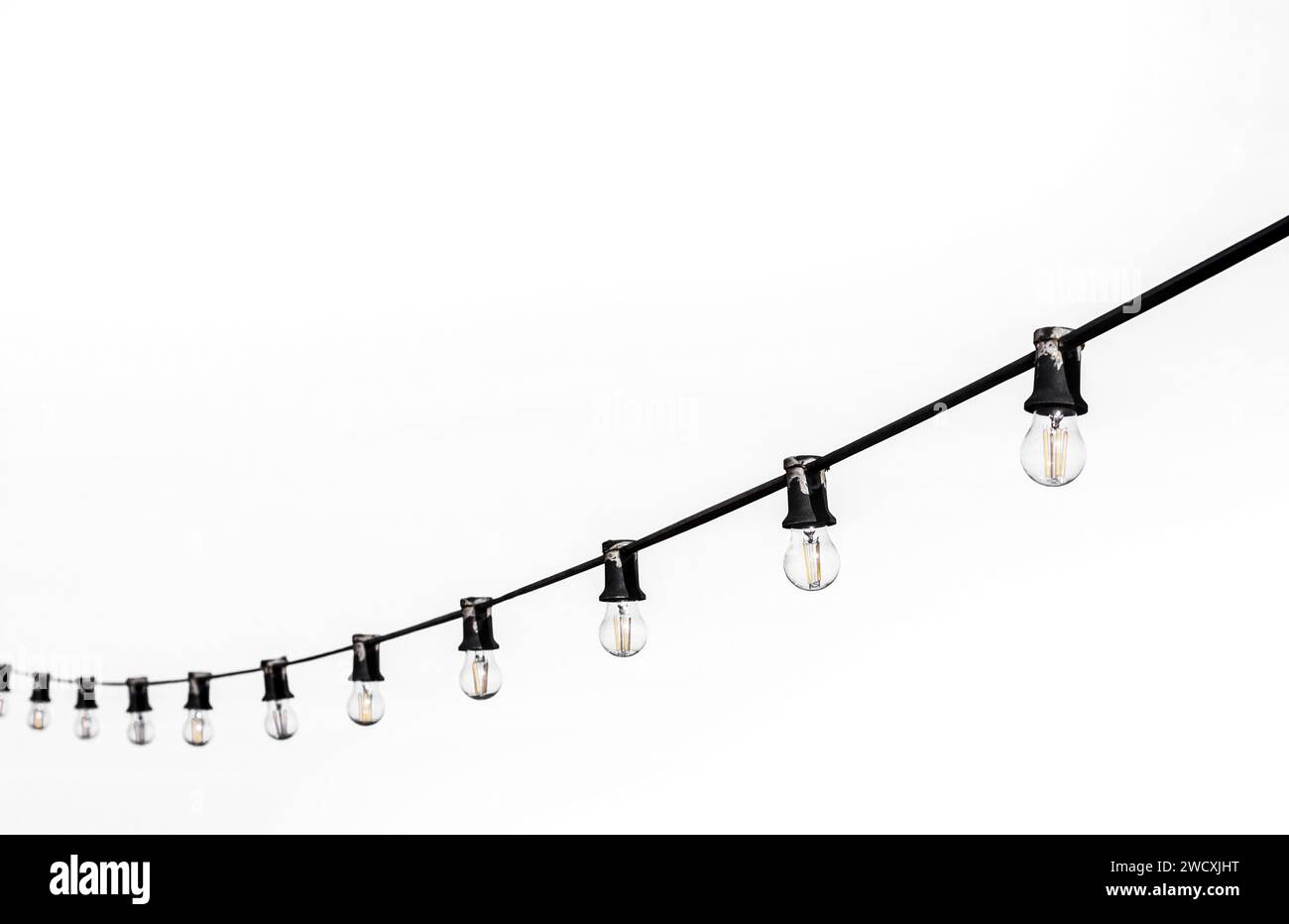 Vintage light bulbs hanging Cut Out Stock Images & Pictures - Alamy