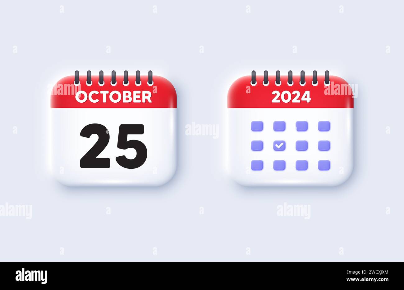 25th day of the month icon. Event schedule date. Calendar date 3d icon ...