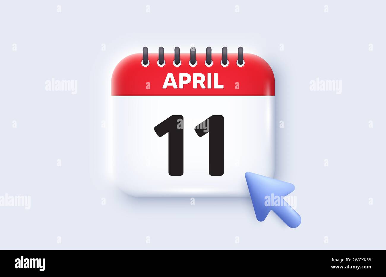 11th day of the month icon. Event schedule date. Calendar date 3d icon ...