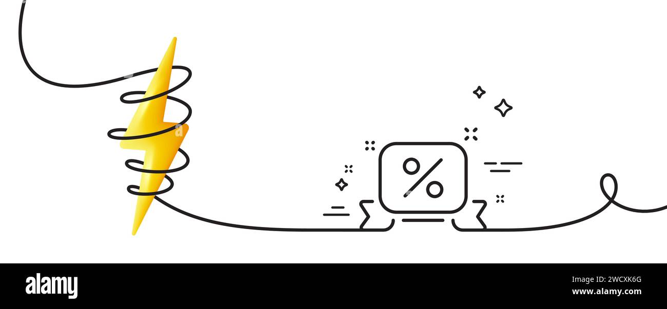 Continuous one line percent Cut Out Stock Images & Pictures - Alamy