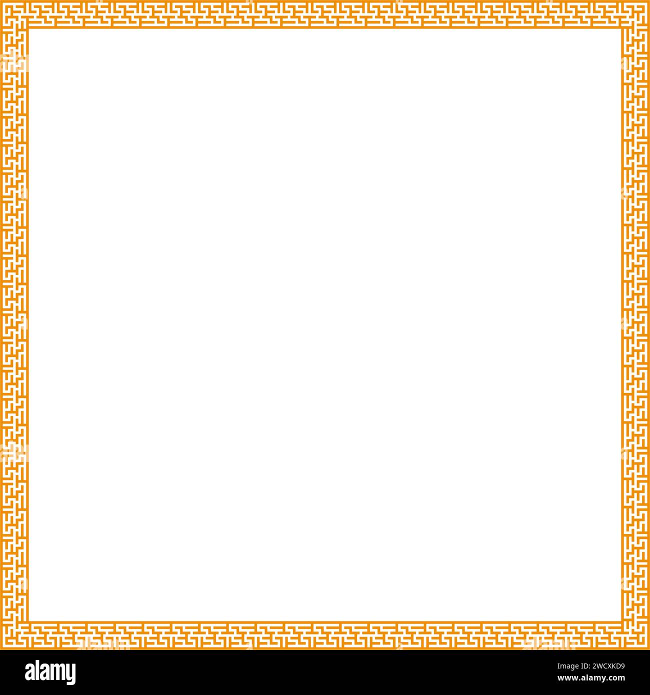Square Chinese frame border. vector illustration element. Chinese new ...