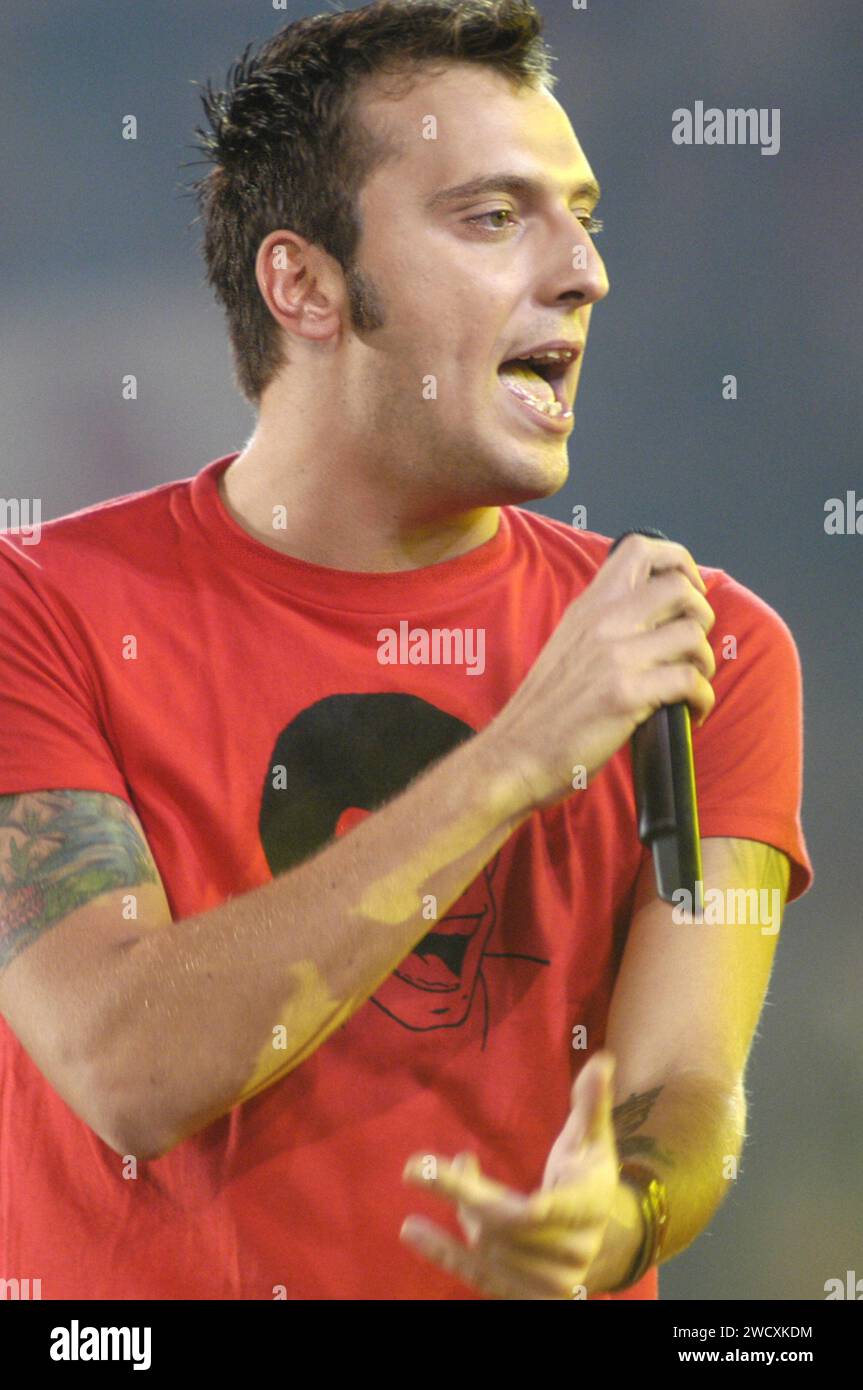 Verona Italy 2002-09-07: Cesare Cremonini ,Italian singer ,during the ...