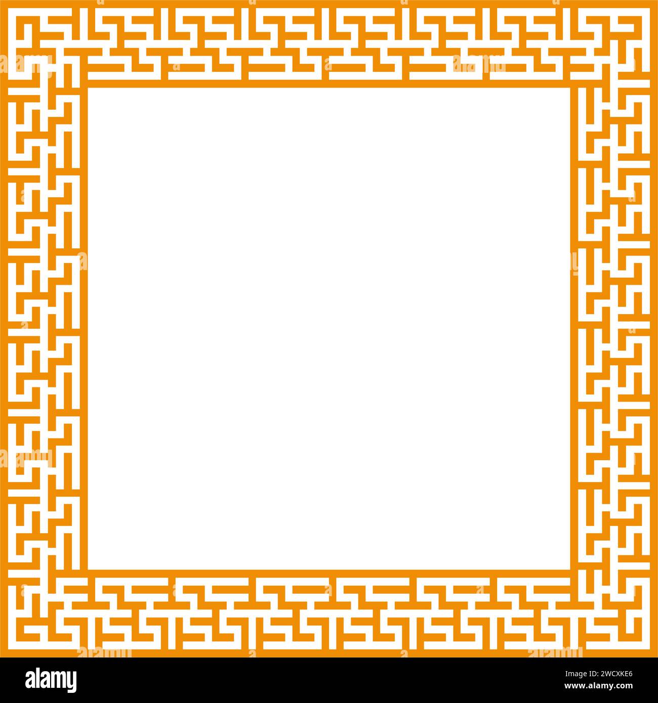 Square Chinese frame border. vector illustration element. Chinese new ...