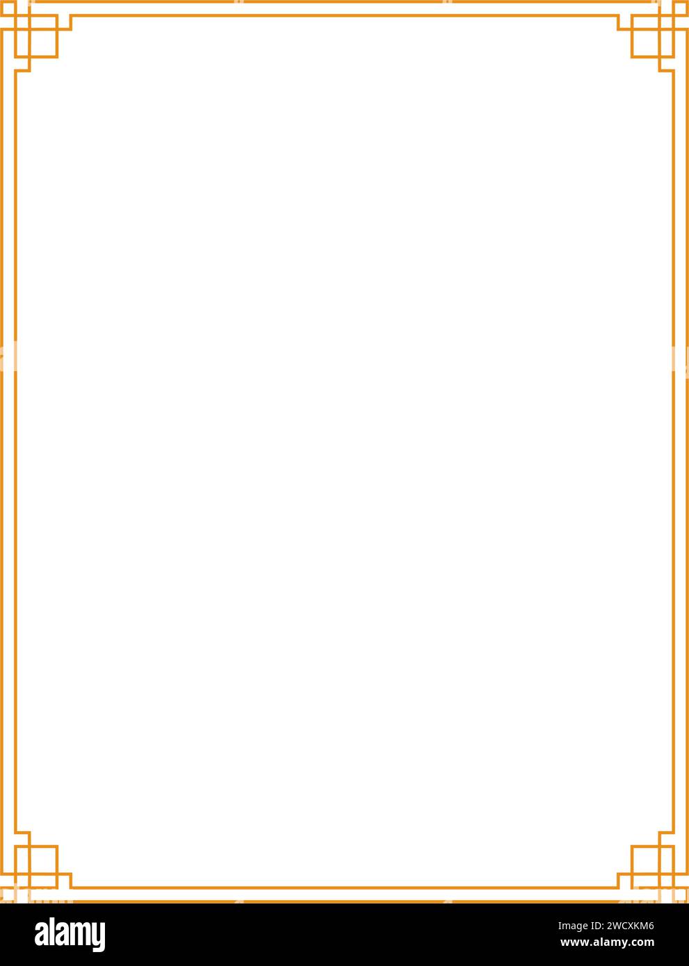 Chinese vertical frame border. vector illustration element. Chinese new ...