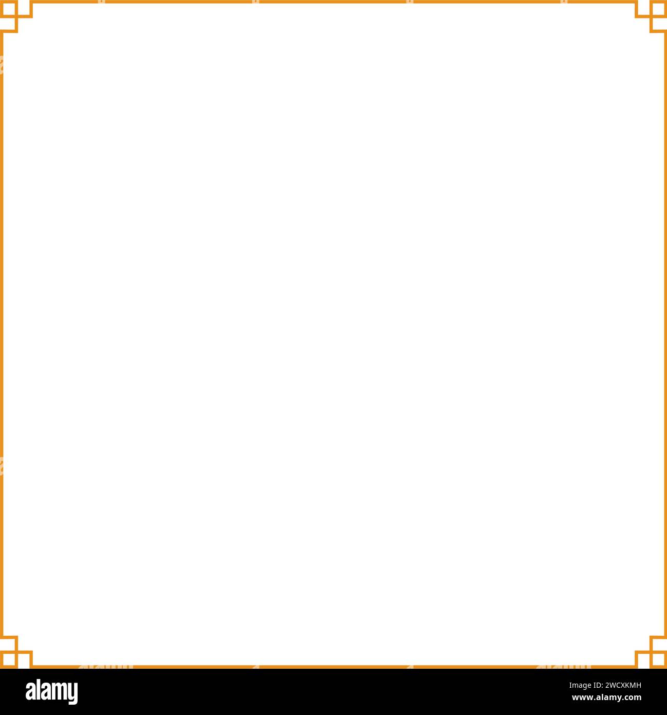 Square Chinese frame border. vector illustration element. Chinese new ...