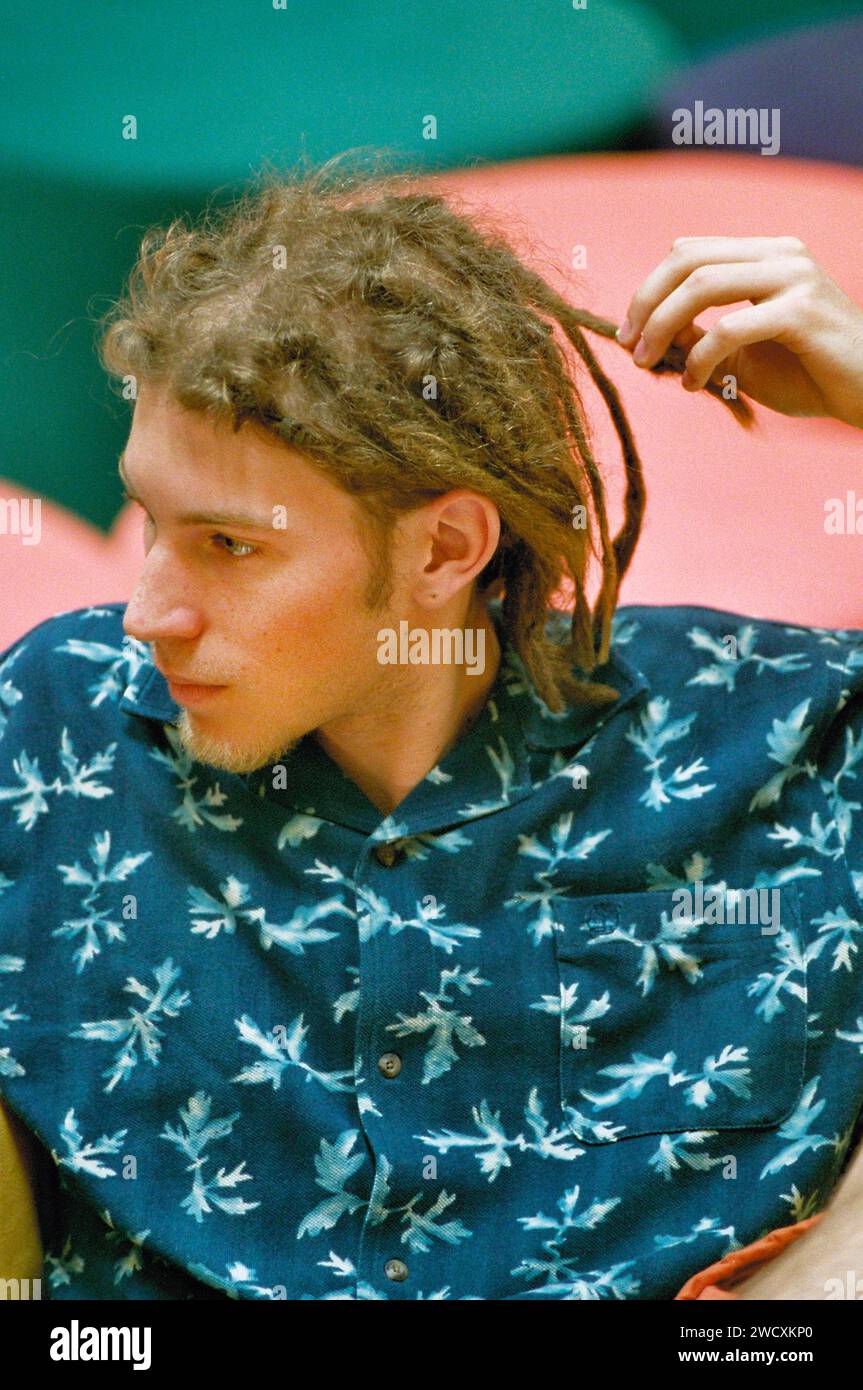 Bologna Italy 2001-05-28: Nicola Balestri “Ballo” bassist of the ...