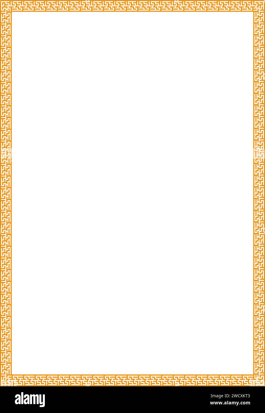 Chinese vertical frame border. vector illustration element. Chinese new ...