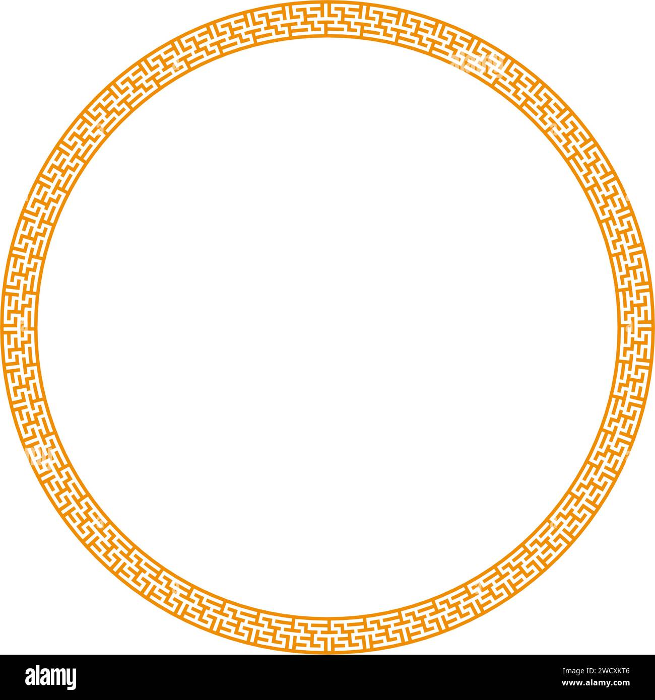 Chinese circle frame border. vector illustration element. Chinese new ...