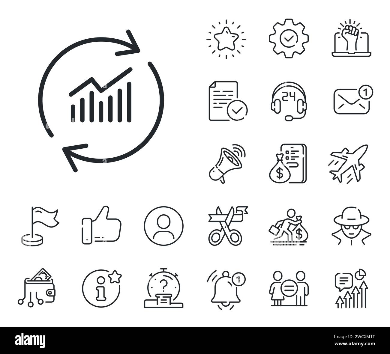 Chart line icon. Update Report graph sign. Salaryman, gender equality ... Chart line icon. Update Report graph sign. Salaryman, gender equality ...