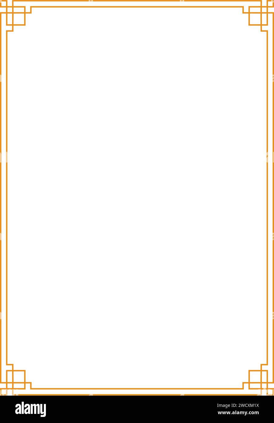 Chinese vertical frame border. vector illustration element. Chinese new ...