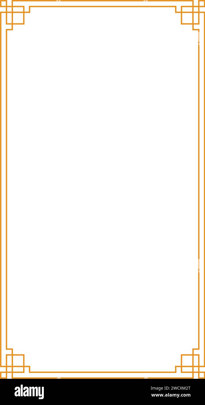 Chinese vertical frame border. vector illustration element. Chinese new ...