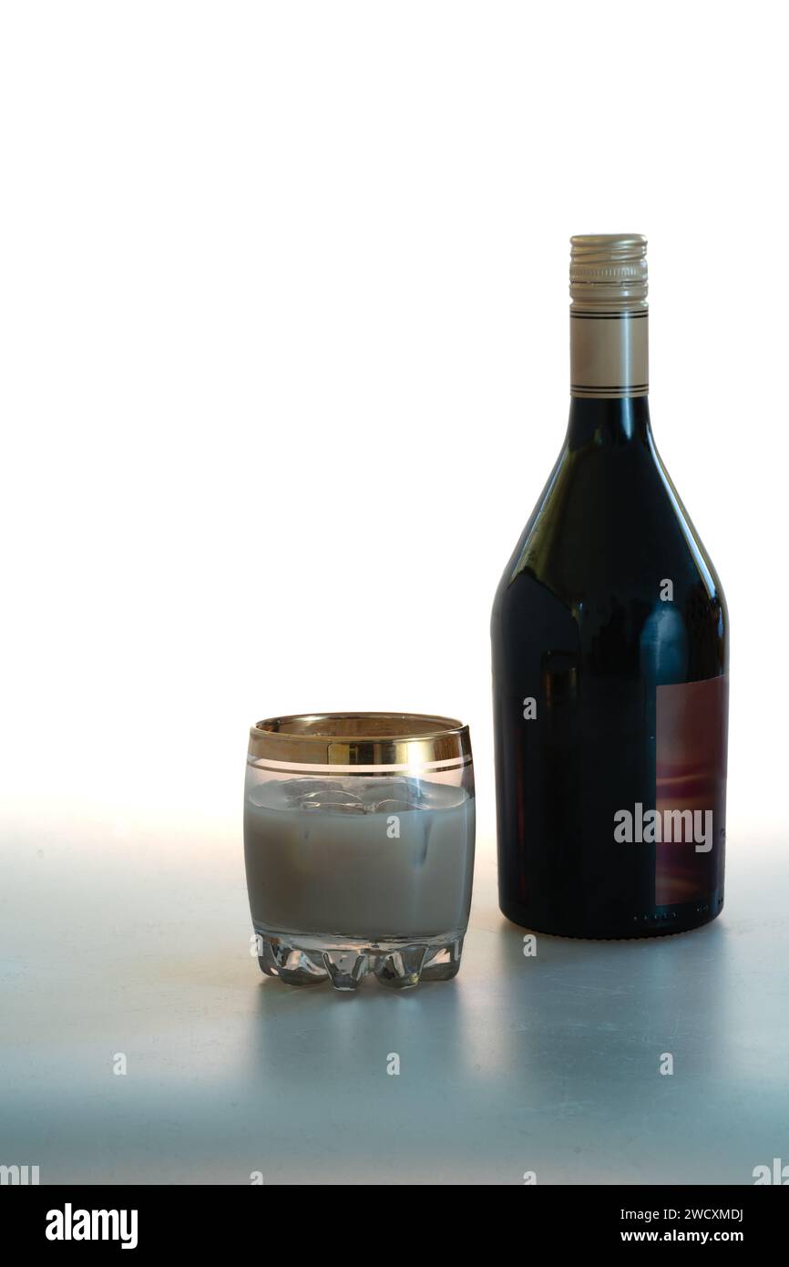 irish cream whisky with copy space Stock Photo - Alamy