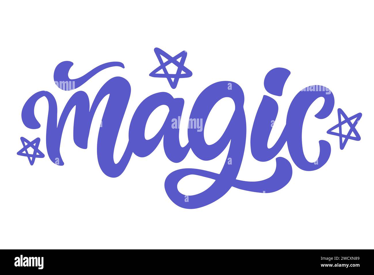 Magic Hand Written Lettering. Modern Calligraphy Stock Vector Image ...