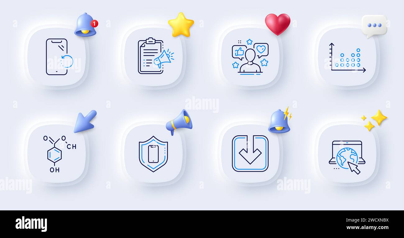 Chemical formula, Influence and Load document line icons. For web app, printing. Vector Stock ...