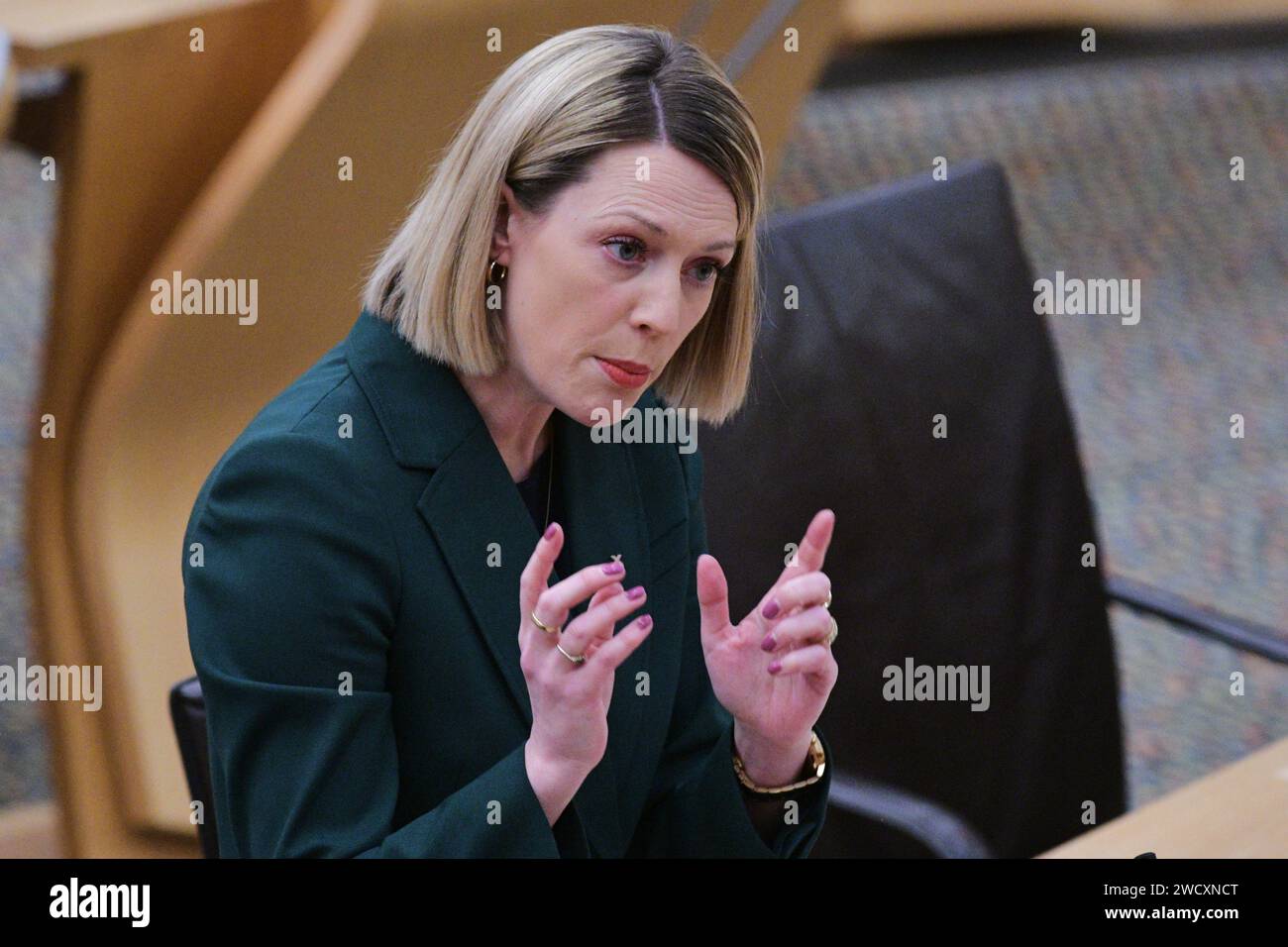 Edinburgh Scotland, UK 17 January 2024. Cabinet Secretary for Education ...