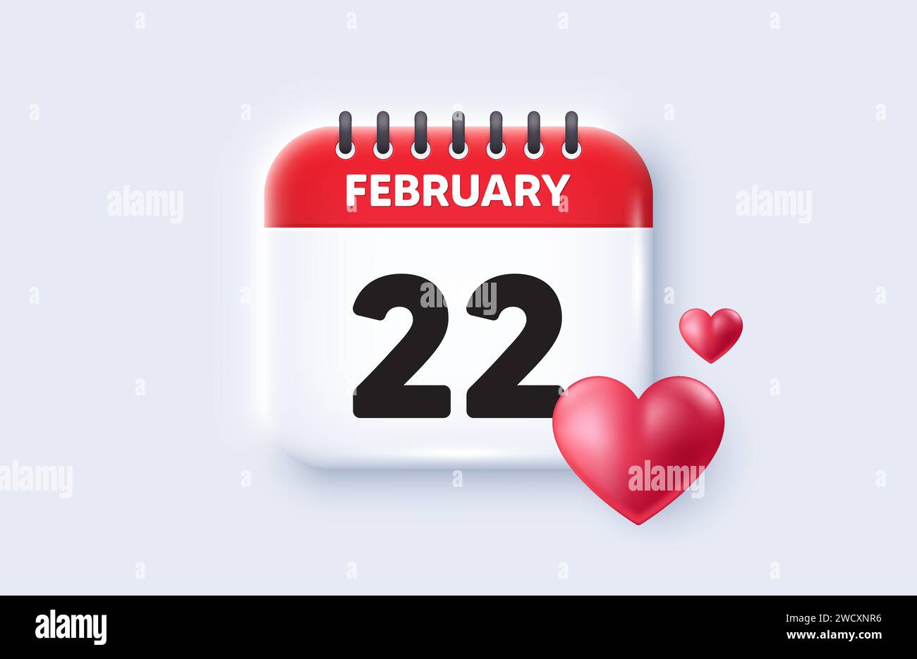 22th day of the month icon. Event schedule date. Calendar date 3d icon ...