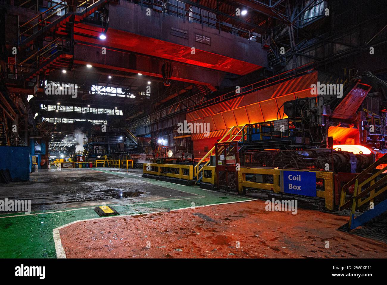 Hot Mill at Tata Steelworks Port Talbot, 2020 Credit: Alamy/Sean Pursey ...