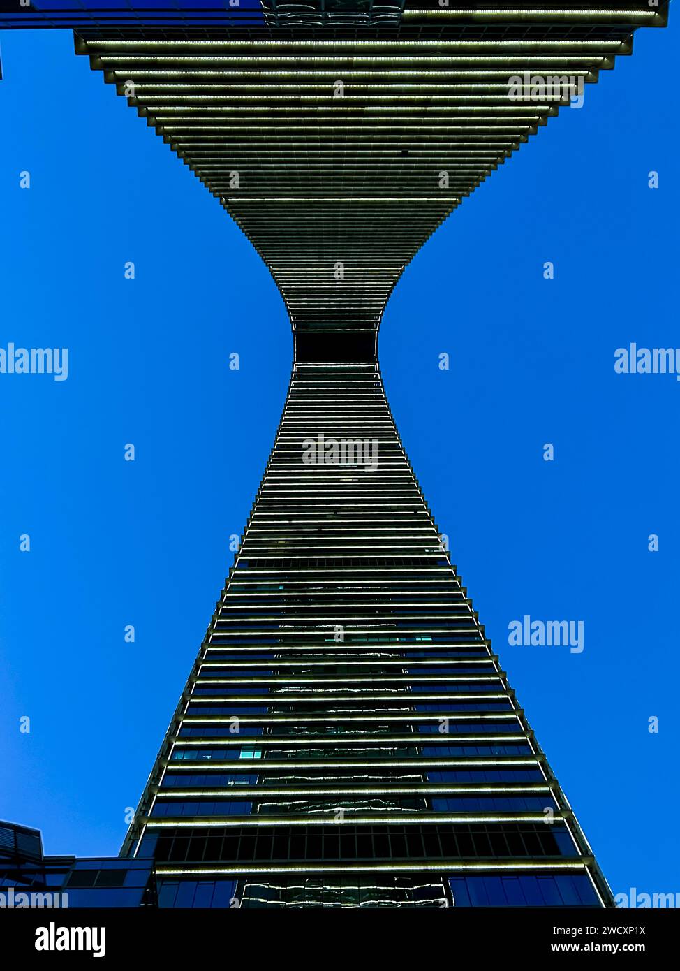 Suzhou, China, Nighttime View of Unusual Angle, Modern Architecture ...