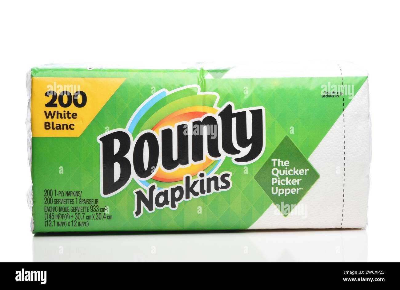 IRVINE, CALIFORNIA - 15 JAN 2024: A package of Bounty Napkins 200 count ...