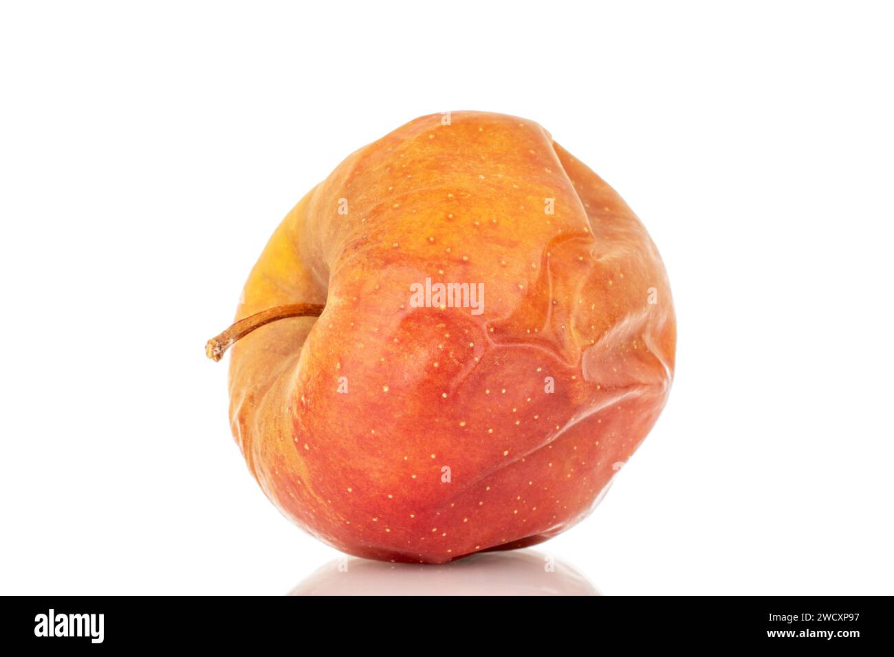 One rotten apple, macro, isolated on white background Stock Photo - Alamy