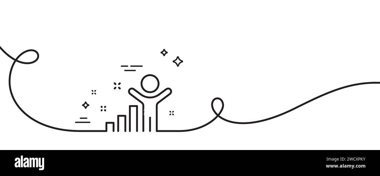 Winner line icon. Best results sign. Continuous line with curl. Vector Stock Vector Image & Art ...