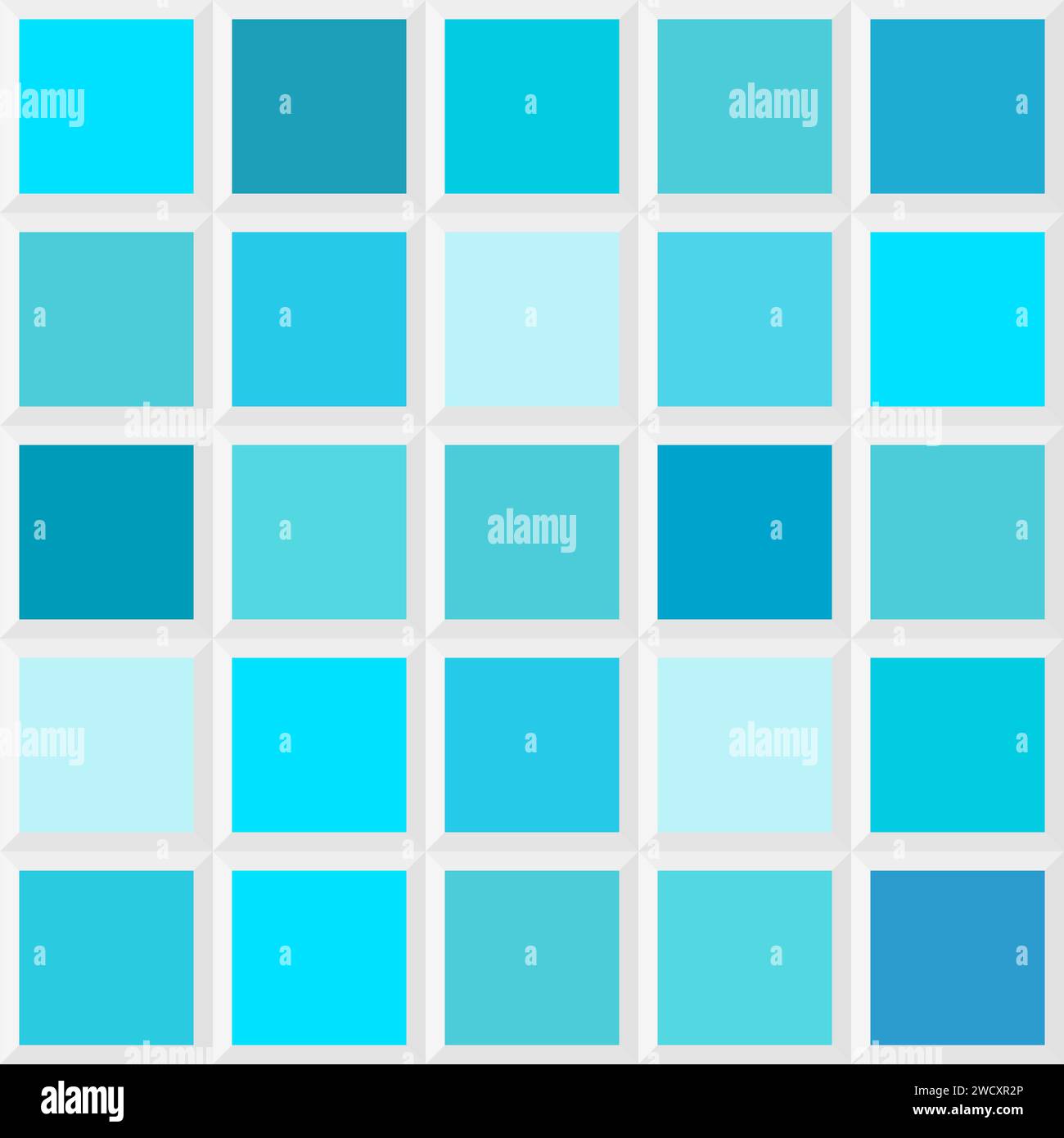 Blue Caribbean, tile palette color sccheme, design element Stock Vector ...