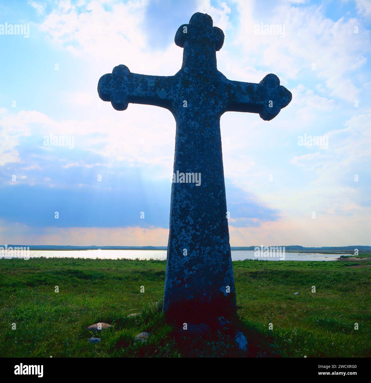 Medieval cross. Öland, Sweden Stock Photo - Alamy