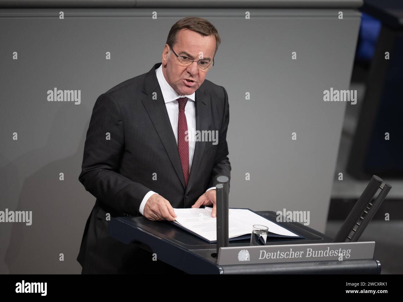 Berlin, Germany. 18th Jan, 2024. Boris Pistorius (SPD), Minister of ...