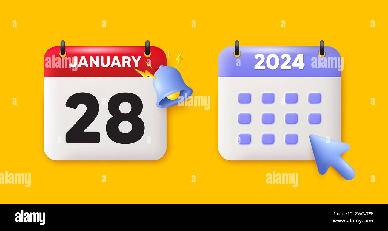 28th day of the month icon. Event schedule date. Calendar date 3d icon ...
