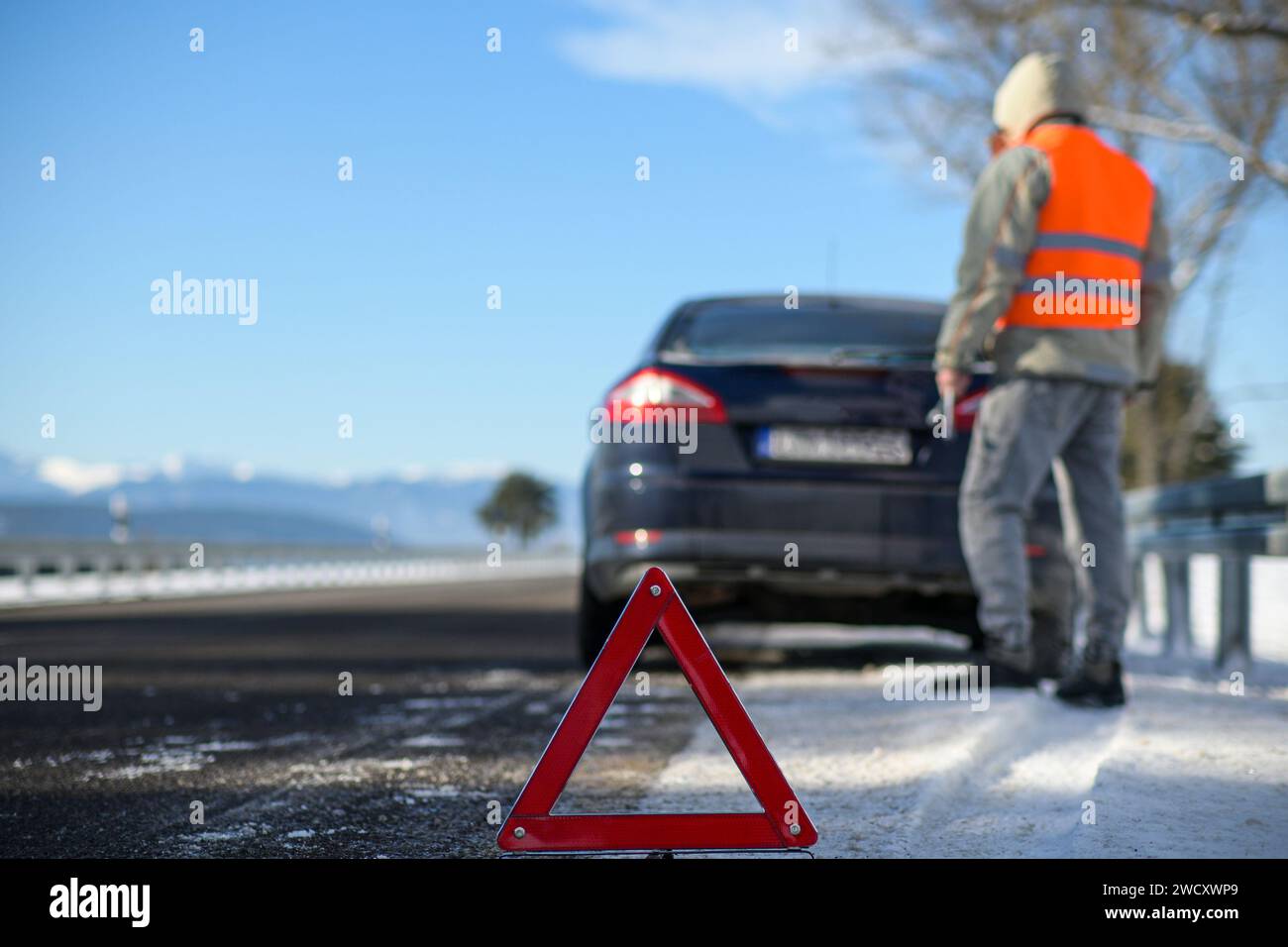 the driver of a motor vehicle had a car breakdown while driving on the ...