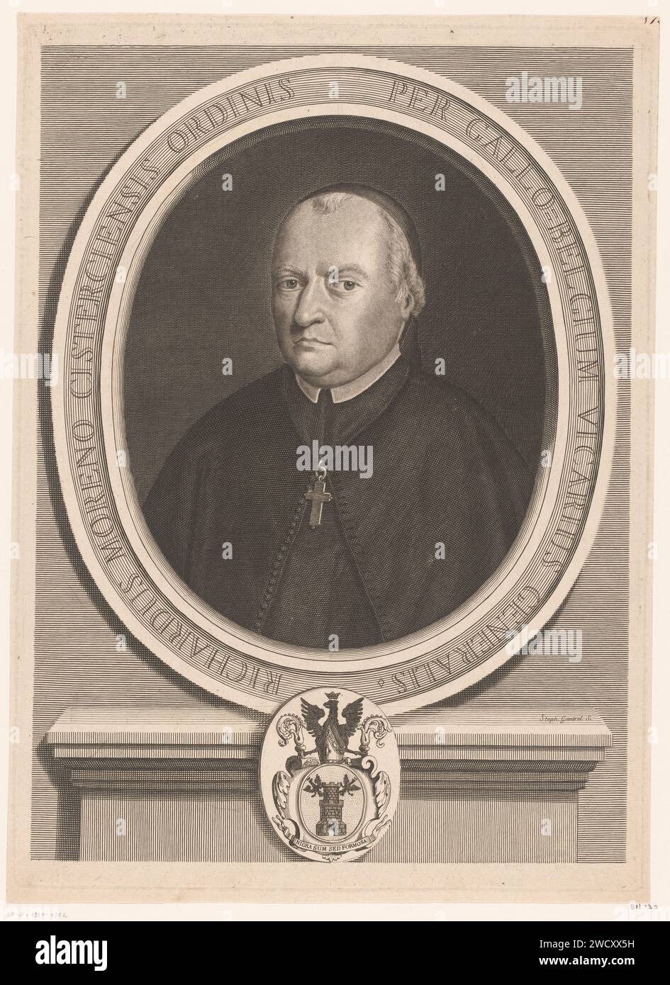 Portret van Richard Moreno, étienne Gantrel, 1693 print France paper ...
