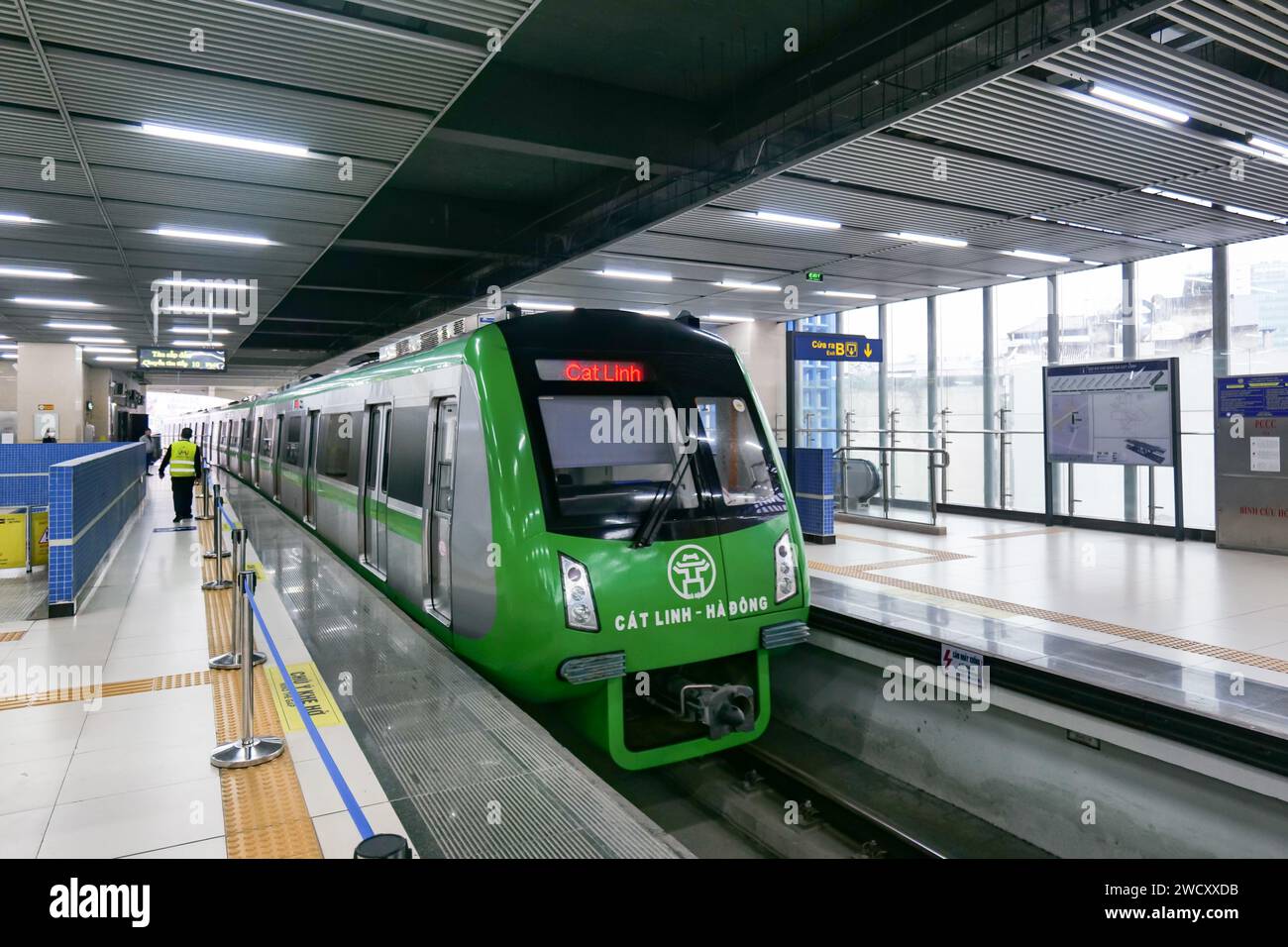 Hanoi, Vietnam - 01.15.2024: Hanoi Metro train and platform in Vietnam ...