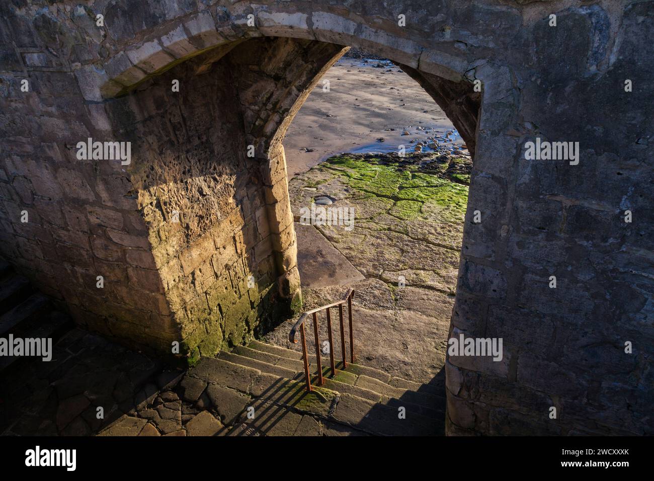 The beach area at Hartlepool Headland,England,UK showing Sandwell Gate ...