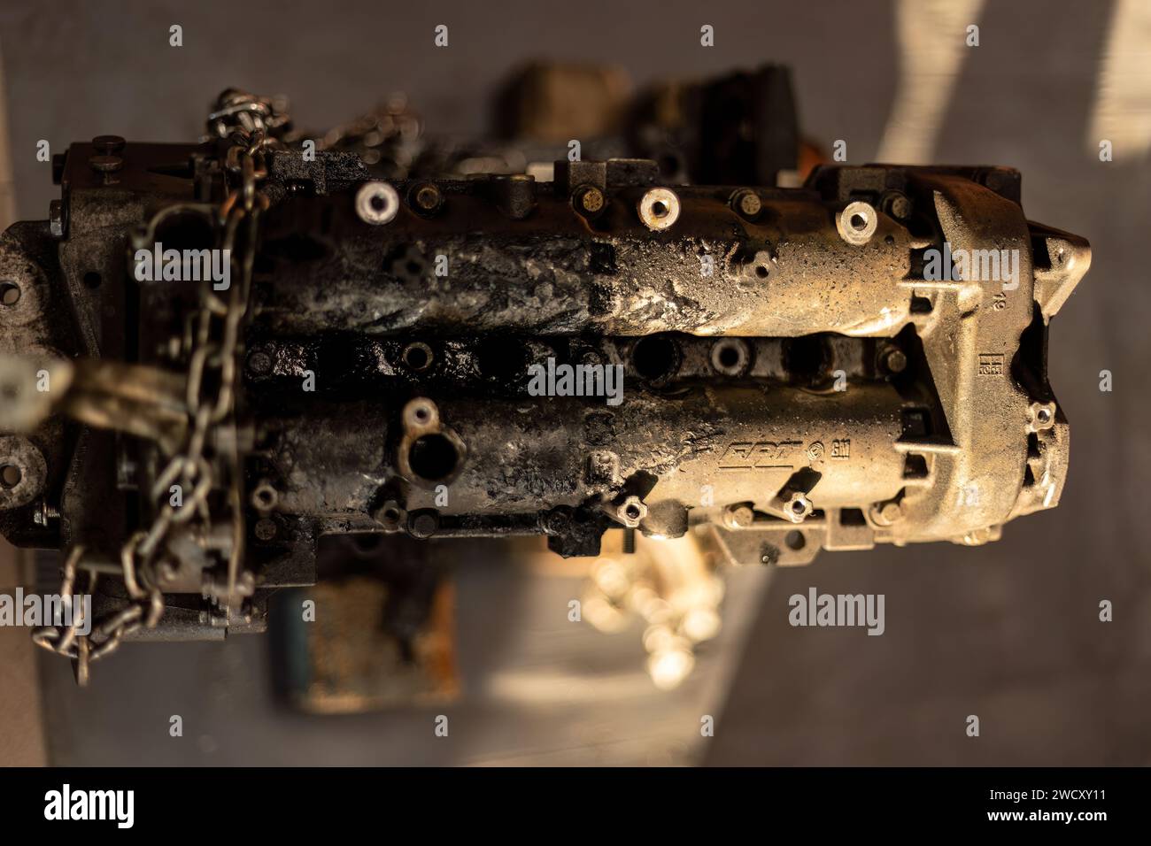 Rome, Italy 17 january 2024: Detailed photo of a corroded, dismantled ...