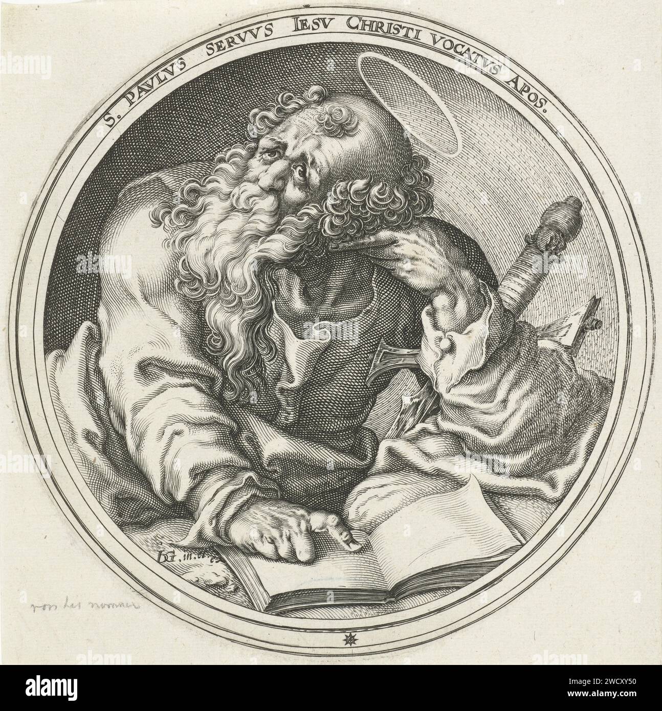 H. Paulus reading in a book, Zacharias Dolendo, After Jacques de Gheyn ...