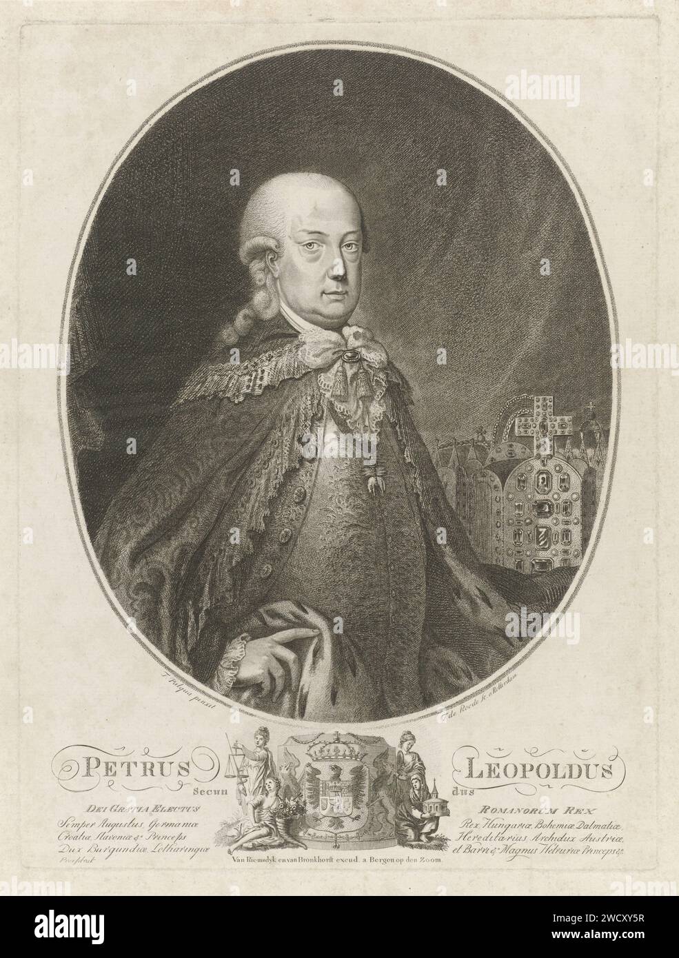 Portrait of Leopold II, Theodorus de Roode, After T. Palqua, 1790 ...