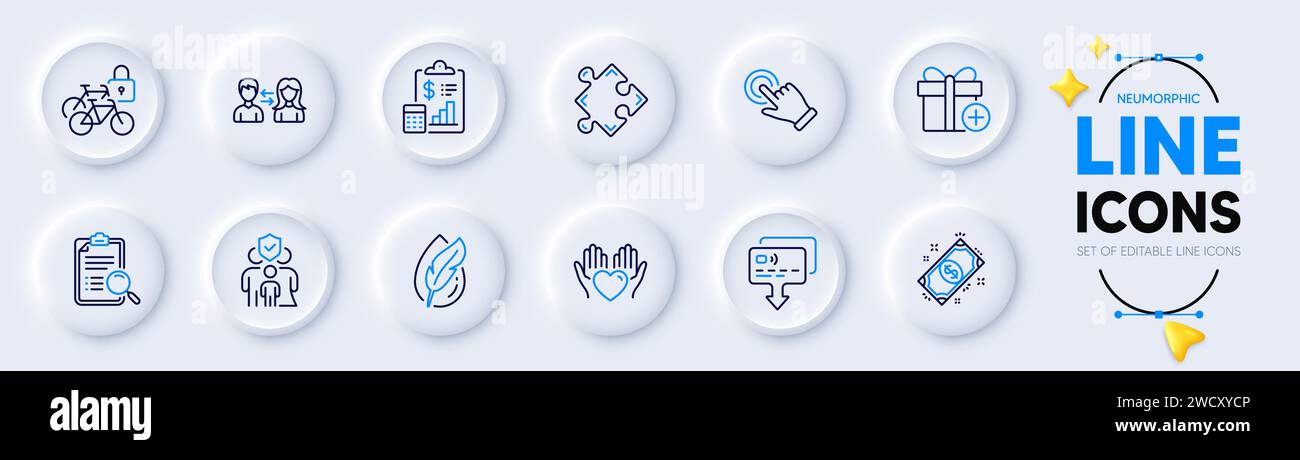 Strategy, Search analysis and Bicycle lockers line icons for web app. Pictogram icon. Vector ...