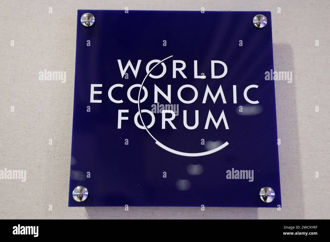 Davos, Switzerland. 17th Jan, 2024. Signage for the World Economic ...