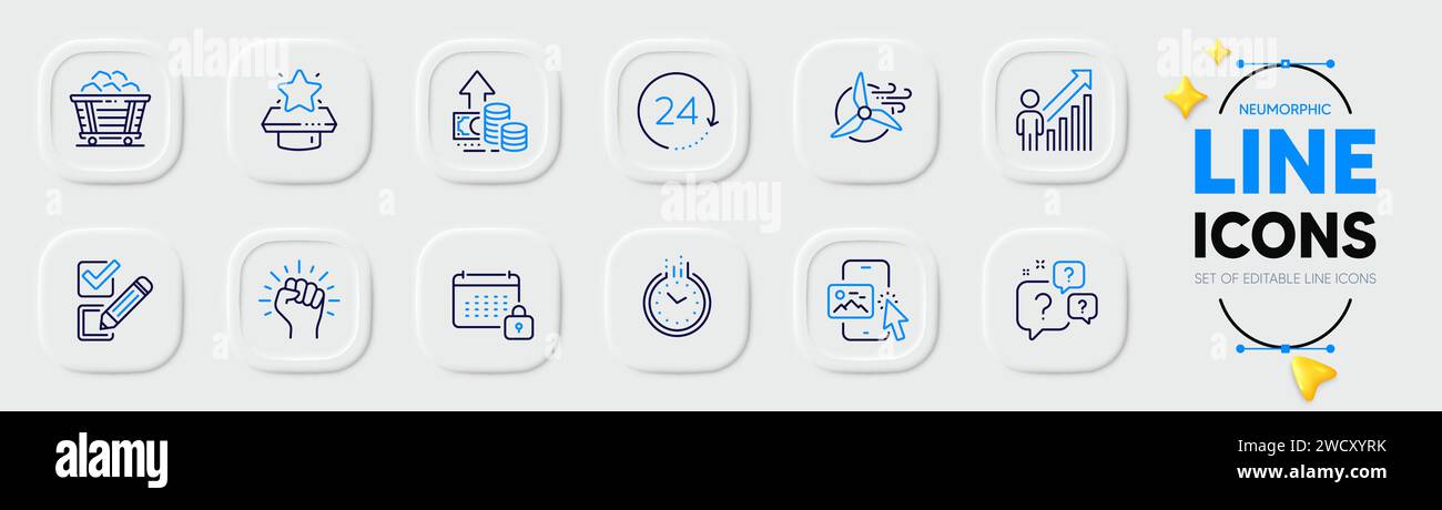 Inflation, Time and Calendar line icons for web app. Pictogram icon. Vector Stock Vector Image ...