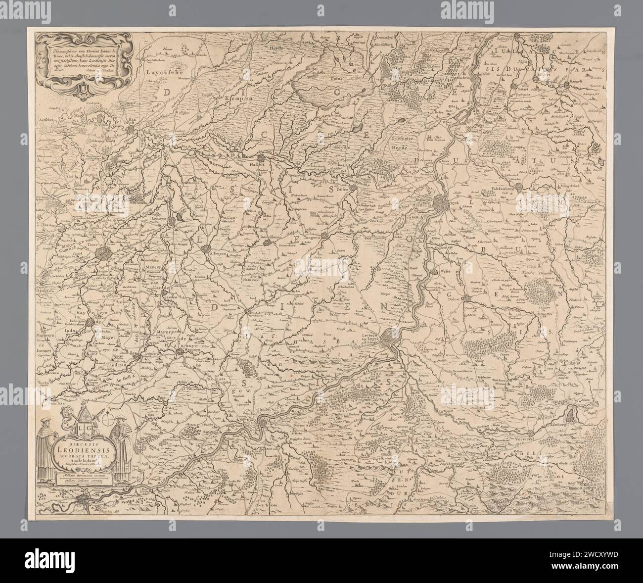 Map of the Principty Liège, Anonymous, 1633 - 1649 print Map of the ...