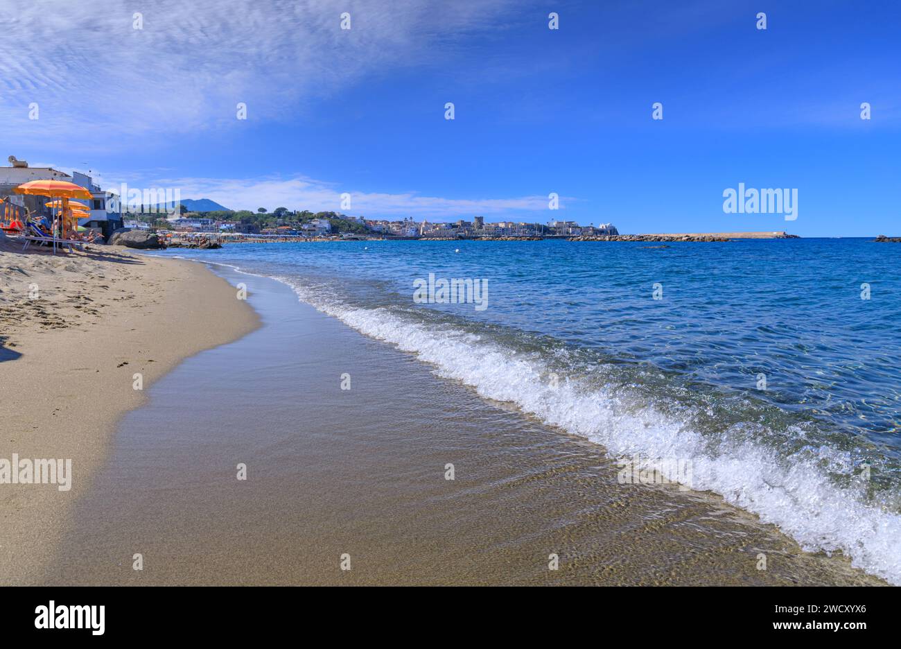 Townscape of Forio d'Ischia in Ischia Island, Italy. View of the Chiaia ...