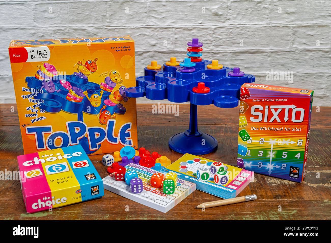 Berlin, Germany - January 16, 2024: Various packs of parlor games with ...