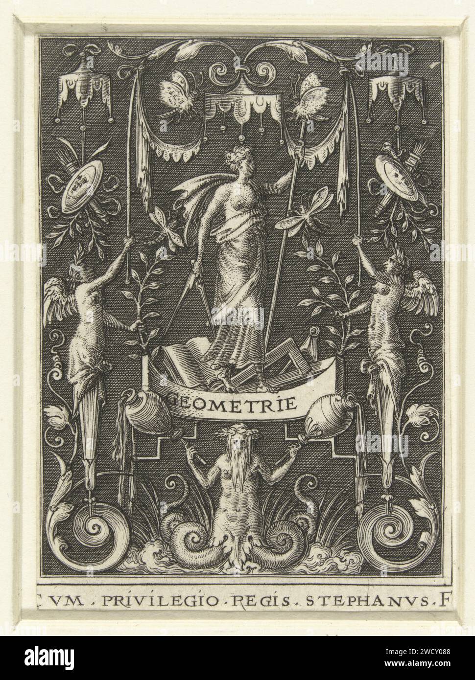 Geometry, Etienne Delaune, 1528 - 1583 print The geometry with a passer ...