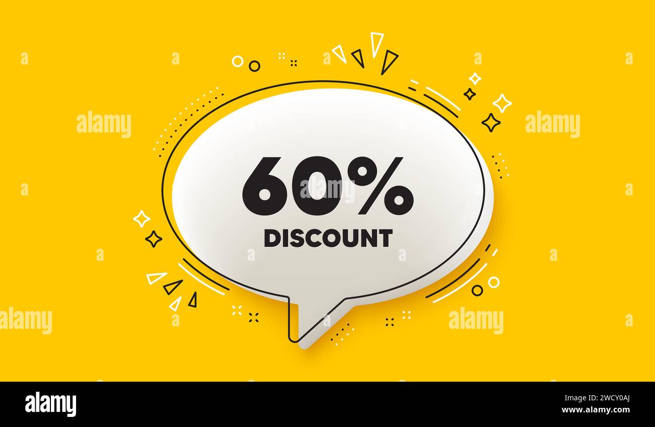 60 percent off speech Stock Vector Images - Alamy