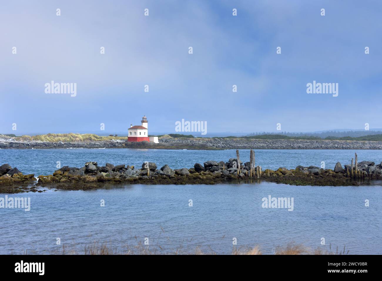 Cape Blanco Lighthouse, a small light on the Oregon Coast, sits on the ...
