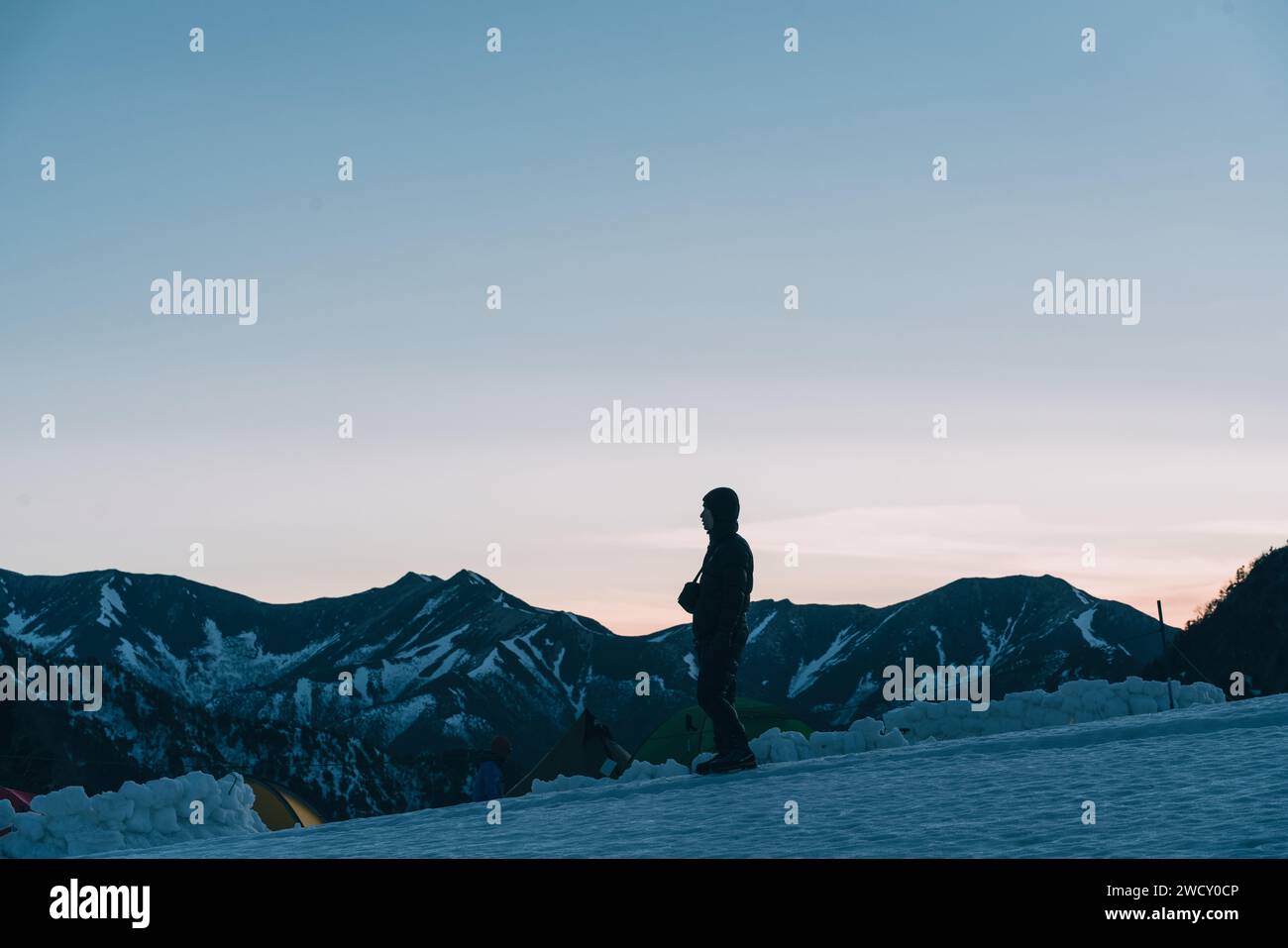 morning in Japanese northern alps Stock Photo - Alamy